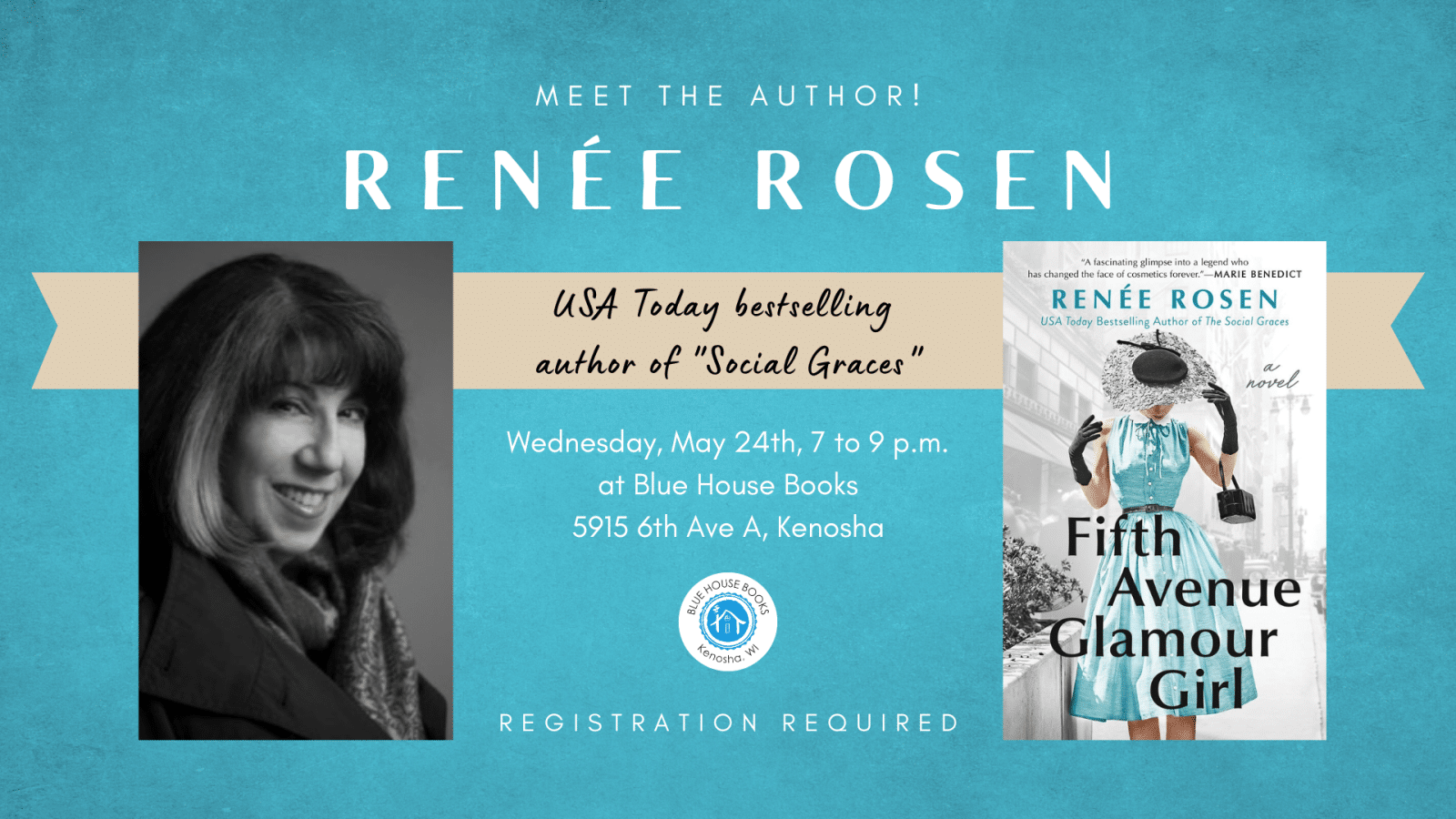 Meet the Author: Renée Rosen at Blue House Books | Go Downtown Kenosha